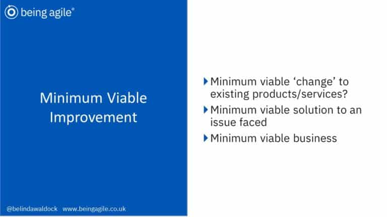 Minimum Viable Product - Being Agile